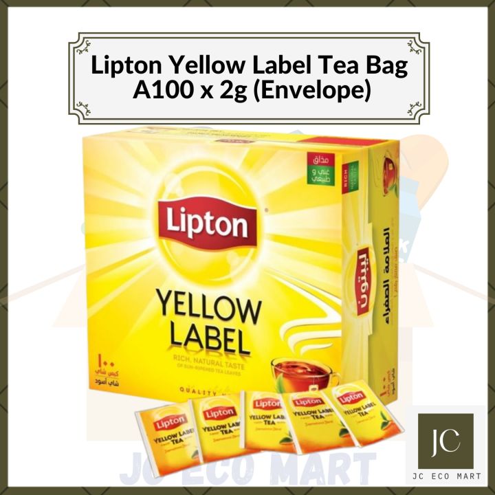 Lipton Yellow Label Tea Bag A100(2g x 100s) - 200g (Enverlop Packing ...