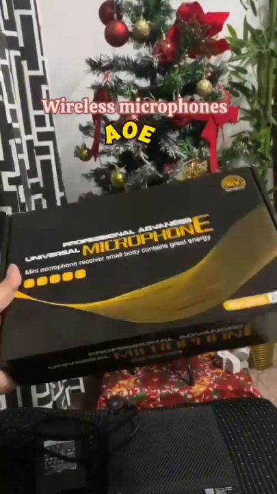 AOE Wireless Microphone Dual Handheld HD Mike With Receiver ...