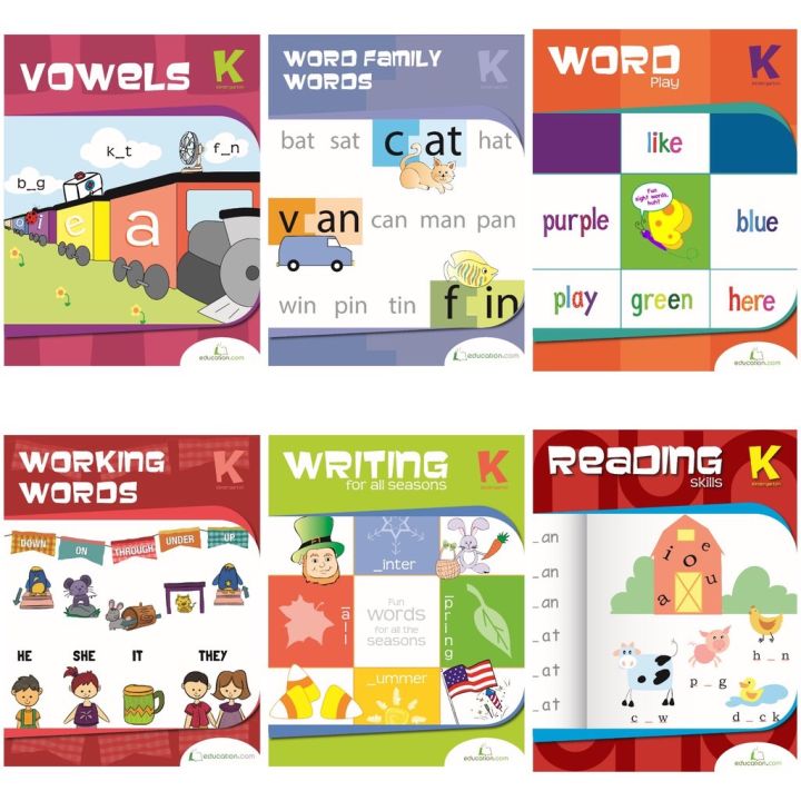 KINDER (READING & WRITING) Workbook Worksheet Homeschool Learning ...