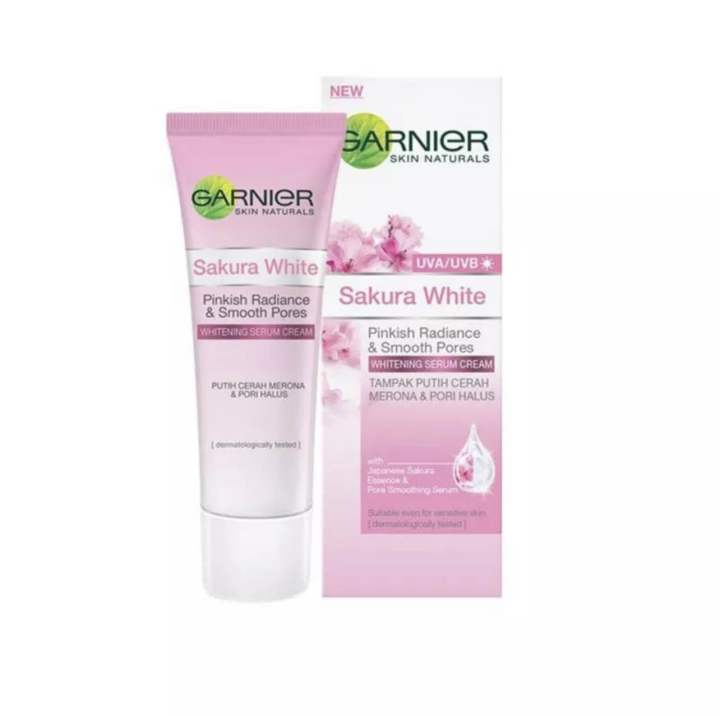 Garnier Sakura Whitening Serum Cream UV 40ml Day Cream Tampa Glowing ...