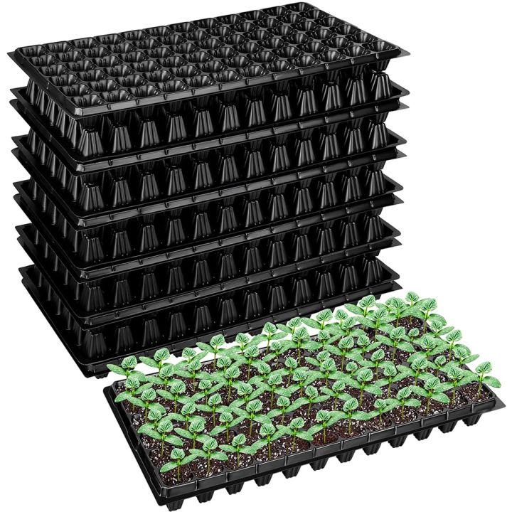 Seedling Tray，128 Holes Standard Germination Plant Flower Pot for Seeds ...