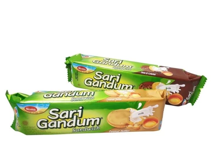 ROMA SARI GANDUM SANDWICH COKLAT 115 GRAM MAKANAN RINGAN BISKUIT SNACK ...