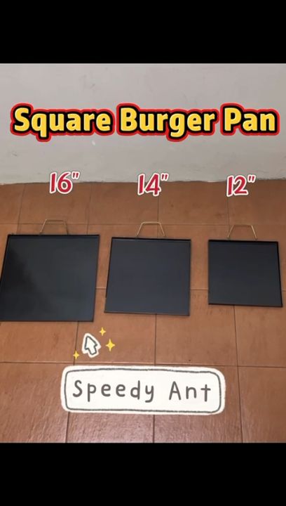 Square Pan Burger Pan Kuali Leper Kuali Segi Empat Kuali Burger Grill ...