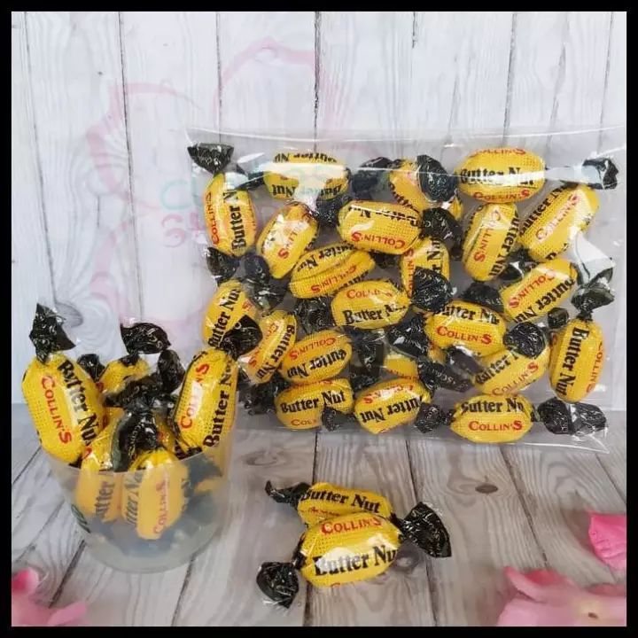 100Pcs Collins Permen Kacang Butternut Candy Kemasan Jadul Jadoel ...