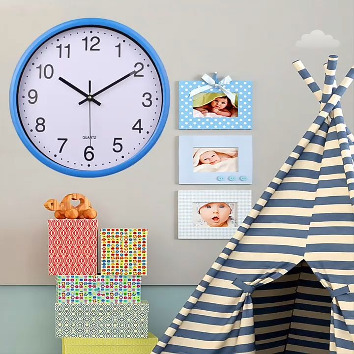 Analogue Wall Clock 25 cm Digital Quartz Movement Modern Home Office ...