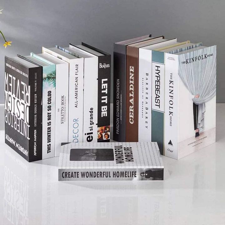 Fake Fashion Decorative Books, Hardcover Modern Fake Book Pile ...