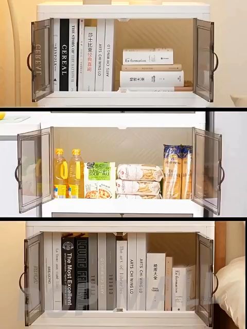 Foldable Storage Cabinet Multifunctional Locker Magnetic Door Megabox ...