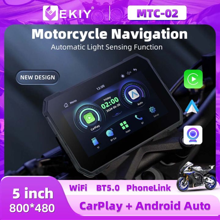 EKIY Motorcycle GPS 5 inch New Design MOTO Navigation Carplay Display ...