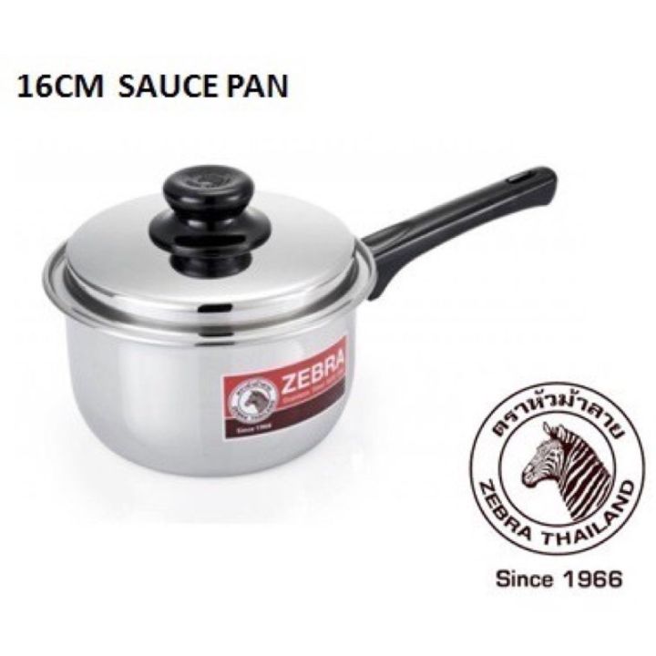 Zebra SUS304 Stainless Steel CARRY Sauce Pan 16cm~18cm [16cm, 18cm ...