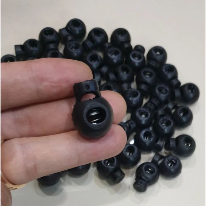 Stopper tali bulat. warna hitam. anti macet. sebagai penahan tali. agar ...