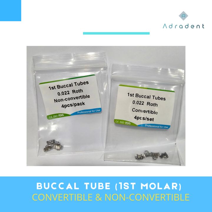 buccal tube 1st molar (0.22 roth) convertible and non convertible (high ...