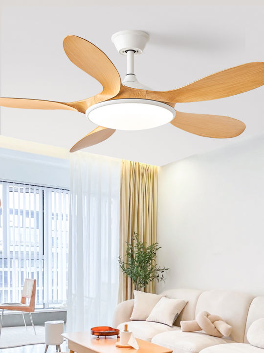 Seasonless Shower Song Chandelier Fan Original Wood Color Living Room ...