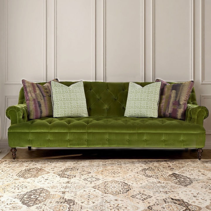 French Style Retro Pull Buckle Sofa Modern Minimalist Small Apartment ...