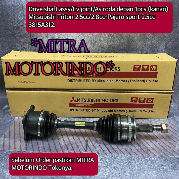 drive shaft assy/Cv joint/As roda depan Kanan Mitsubishi Triton 2.5cc/2.8cc -Pajero sport 2.5cc ...