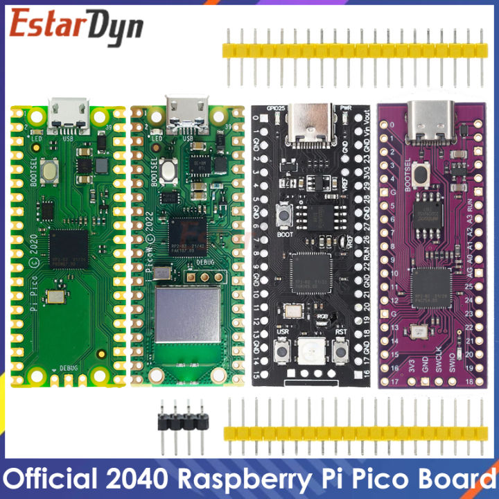 Raspberry Pi Pico บอร์ด Rp2040ดูอัลคอร์แขน264kb ไมโครคอมพิวเตอร์พลังงานต่ำ Cortex M0