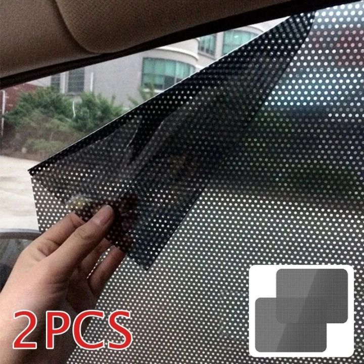 2PCS Car Side Window Sunshades Electrostatic Sticker PVC Sunscreen Film ...