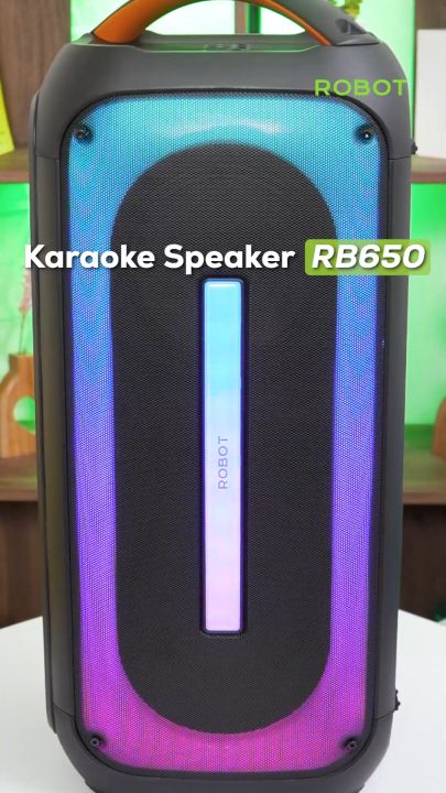 ROBOT Karaoke Speaker RB650 RGB Daya 50W Bluetooth 5.0 TF USB 3.5mm AUX ...
