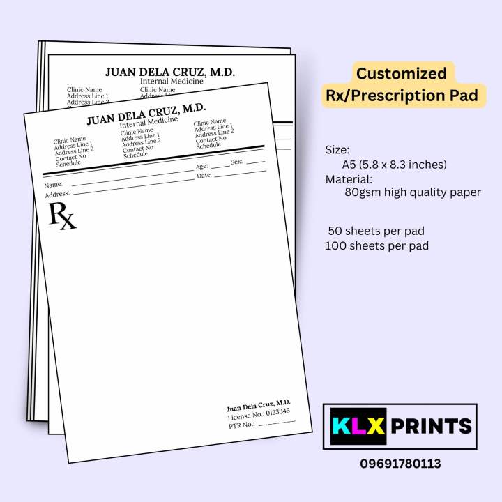Customized Rx / Prescription Pads | Lazada PH