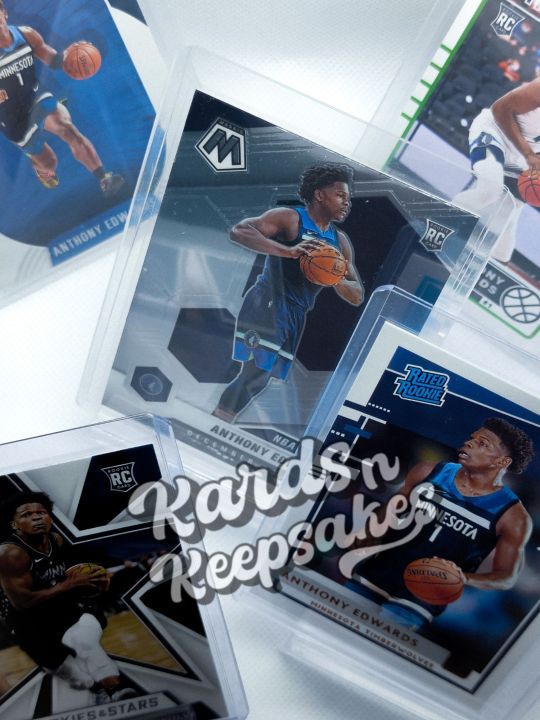 Anthony Edwards Rookie Card RC Timberwolves NBA Basketball Collectible ...