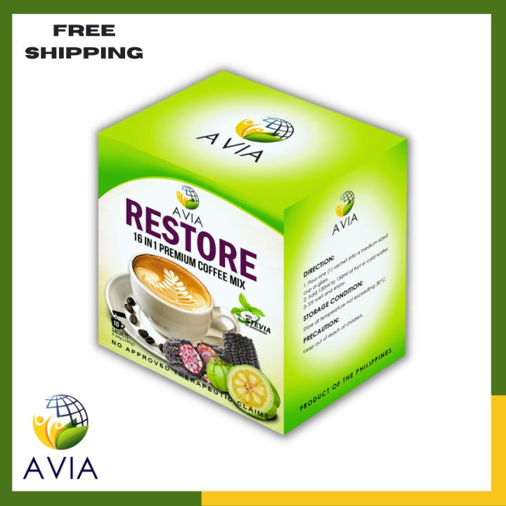 AVIA Restore 16 in 1 Premium Coffee Mix for Anti-aging Slimming Skin ...