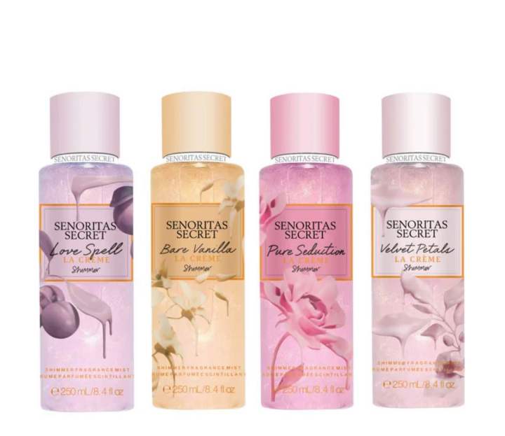💯[Ori_Rejected]Senoritas Secret La Creme Shimmer Body Mist 250ml | Lazada