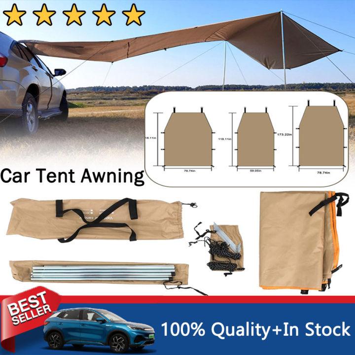 In Stock【High Quality+ Portable】Car Roof Top Tent Awning Waterproof UV Camping Tent Automobile ...