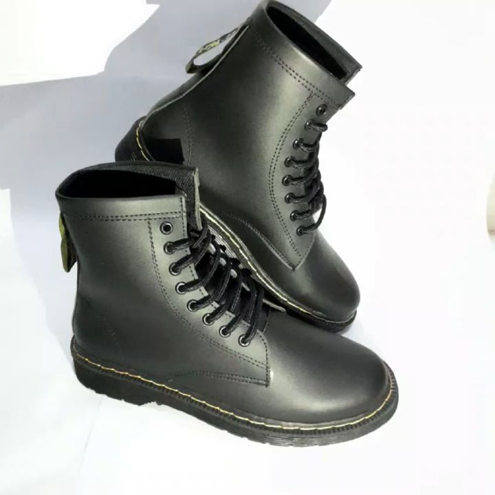 sepatu dokmart boots pria full black dr marten | Lazada Indonesia