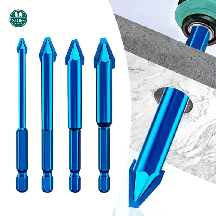 1pc Cross Hex Tile Bits For Glass Ceramic Concrete Carbide Hole Opener ...