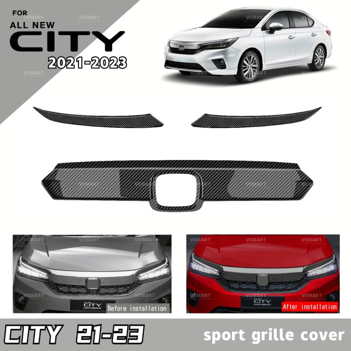 Vemart honda city rs gn2 hatchback carbon fiber front grille trim garnish accessories city 2021 ...