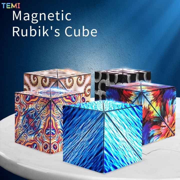 TEMI 3D Changeable Magnetic Magic Cube Kids Puzzle Cube Toys Adults ...