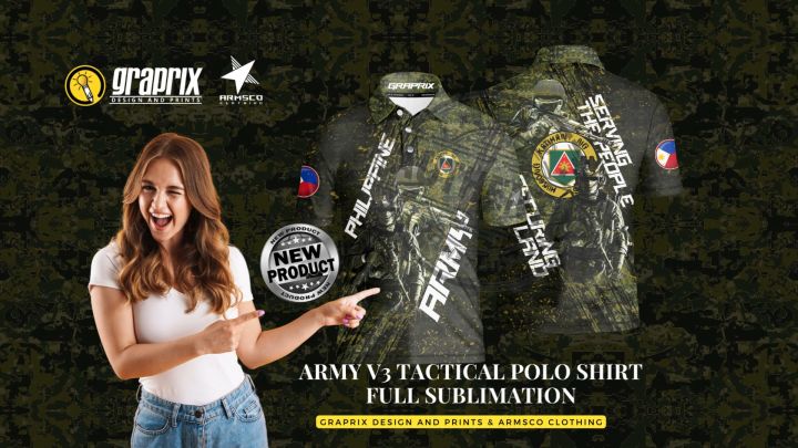 Army V3 Tactical Polo Shirt Full Sublimation | Lazada PH