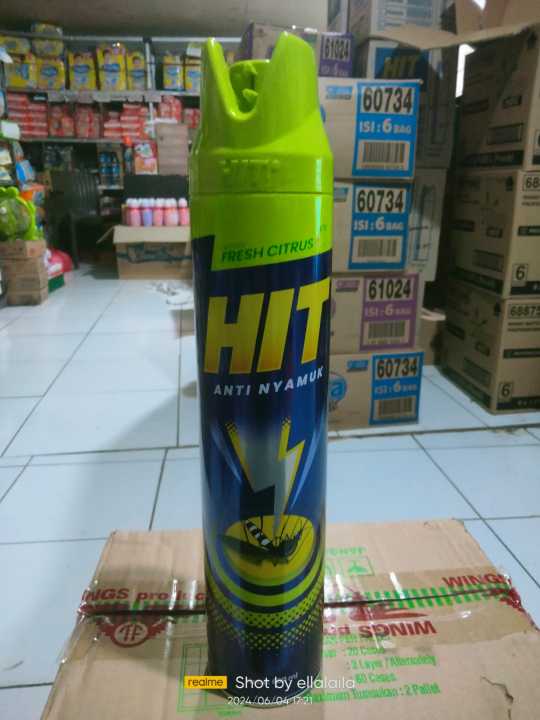 HIT semprot anti nyamuk dan kecoa 600ml obat semprot 600ml HIJAU ...