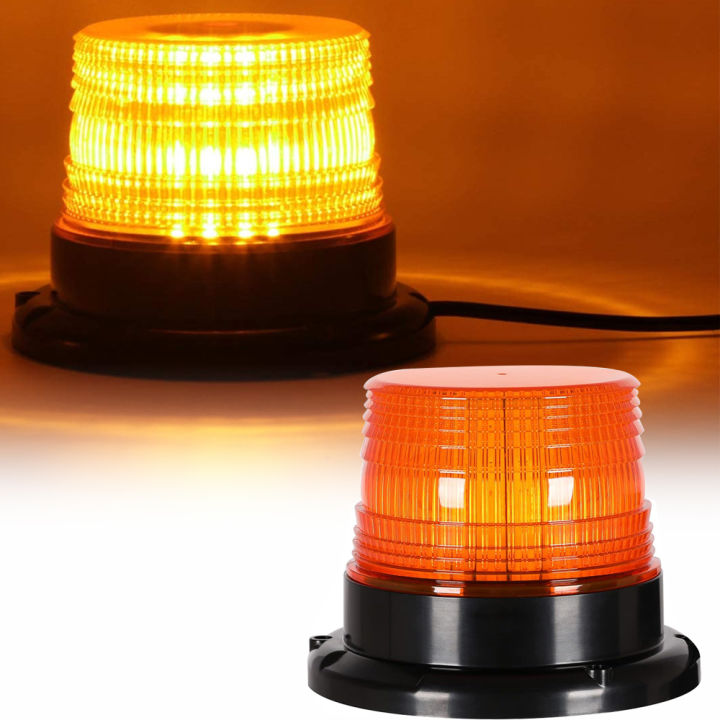 LED Police Strobe Warning Light Yellow Car Roof Emergency Flashing ...