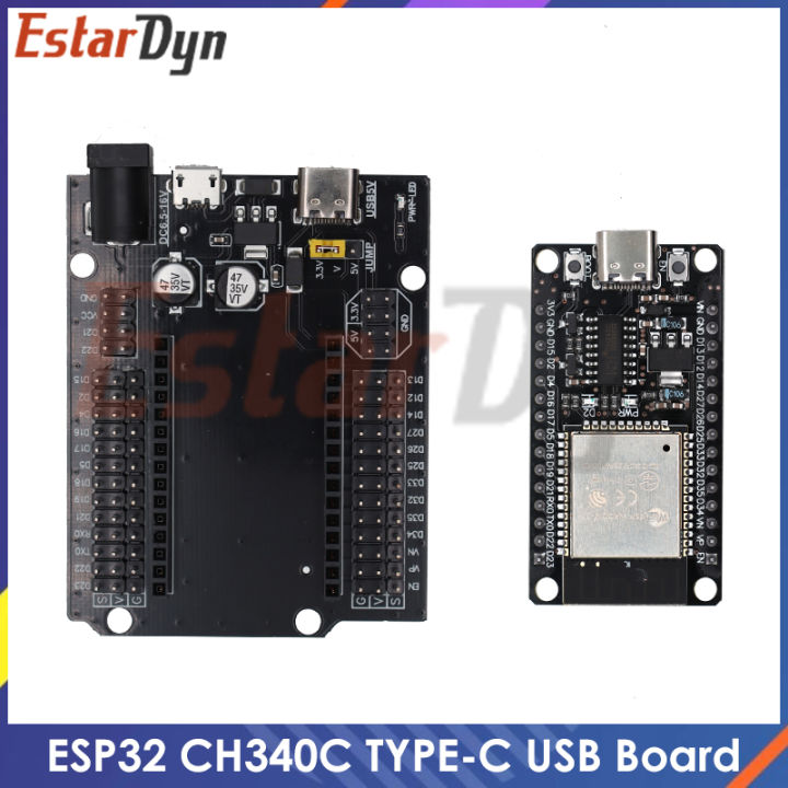 บอร์ดพัฒนา ESP32 TYPE-C แผงวงจรขยาย ESP-WROOM-32 ESP32-DevKitC-32แบบ ...