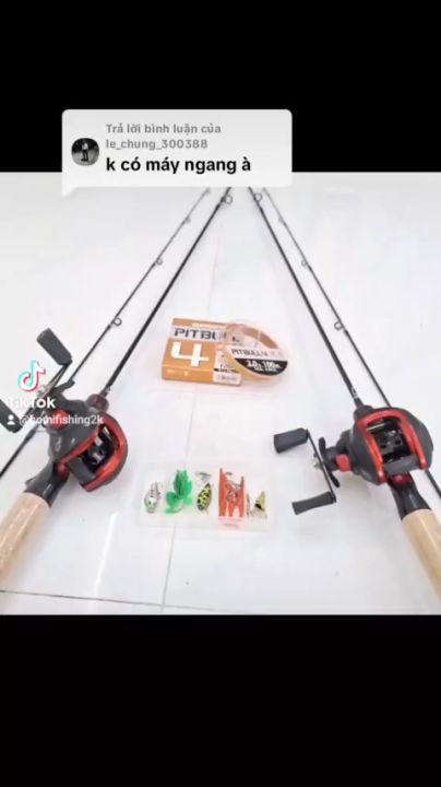 (TẶNG MỒI) Bộ cần câu lure UL MAGUCHI + máy ngang kim loại tay trái đầy ...