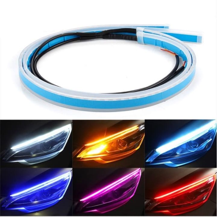 Lampu Alis Led Slim Alis DRL Fleksibel Waterproof 30CM & 60CM Running ...