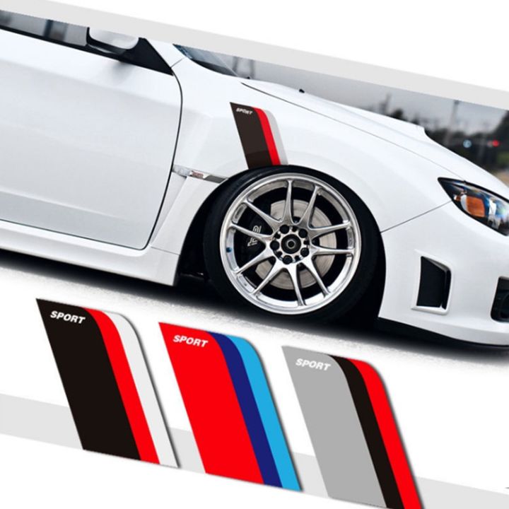 2pcs set New design car sticker fender car body sport design sticker ...