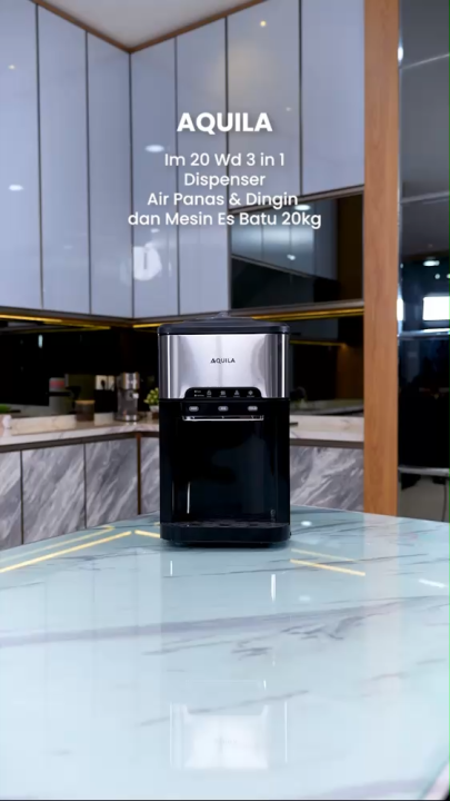 Aquila Im 20wd 3 in 1 Dispenser Air Panas & Dingin dan Mesin Es Batu ...
