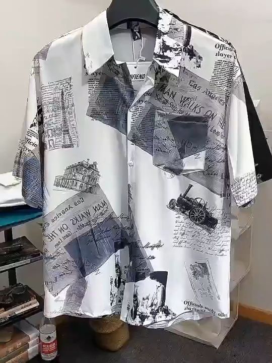 Jay_store เสื้อสงกรานต์2566 เสื้อฮาวายชาย เสื้อฮาวาย เสื้อเชิ้ตแขนสั้นผู้ชาย เสื้อเชิ้ตลายดอก ...