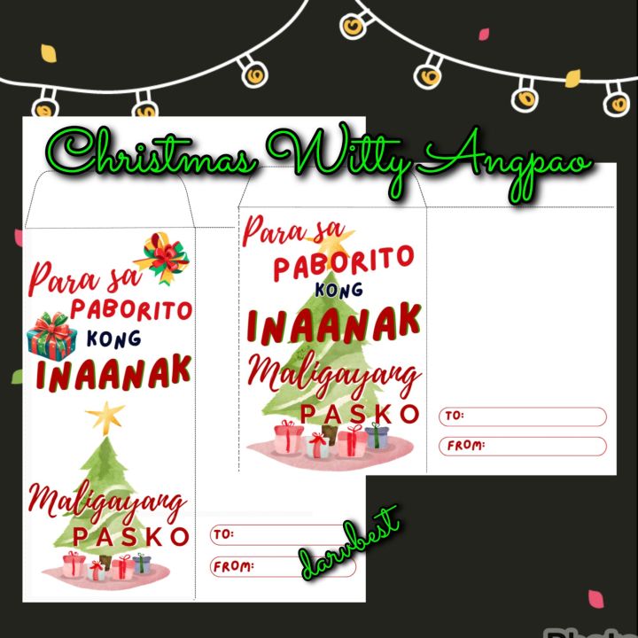 Christmas witty angpao money envelope ampao short and long | Lazada PH