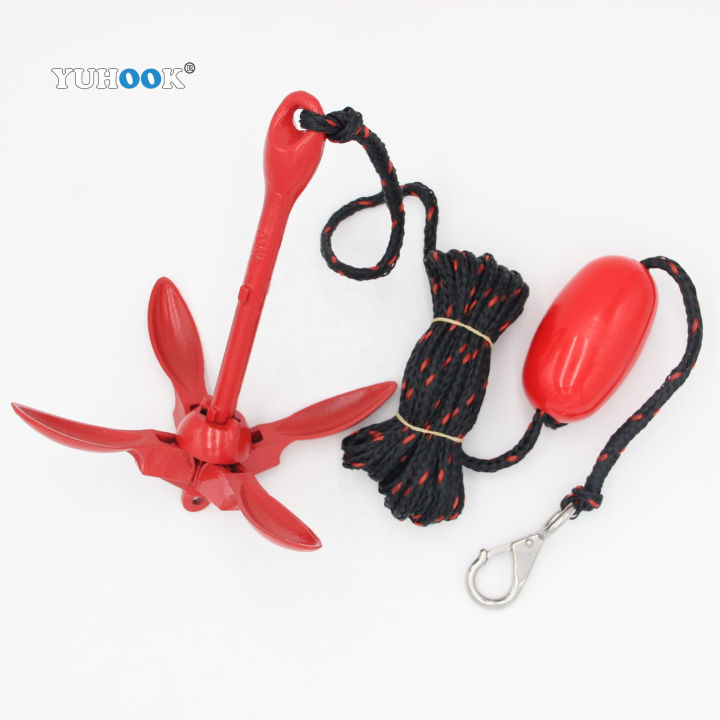 Carbon Steel Boat Anchor Spray Red Foldable a Anchor Rubber Raft Kayak ...
