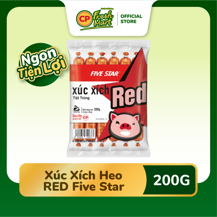 Xúc Xích Heo Red Five Star CP Gói 200G - Ngon Tiện Lợi - Snack Ăn Vặt ...