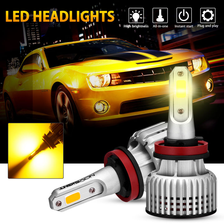 Novsight N39 & N12Y Fog Light H4 H11 White & Yellow 10000LM 100W Car ...