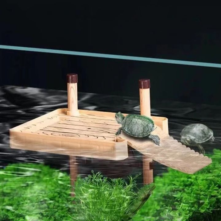 Tortoise drying platform Brazilian water turtle Floating island turtle ...