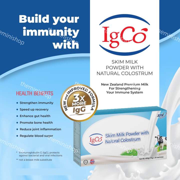 [1 box - 30 sachets] IgCo Skim Milk Powder with Natural Colostrum ...