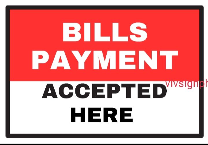 Bills payment Signages A4size Laminated makapal | Lazada PH