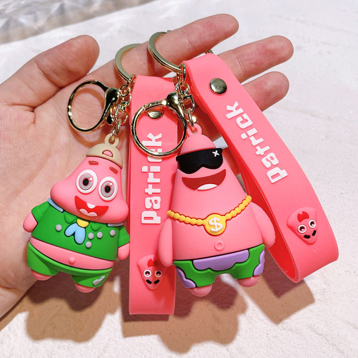 Wicked Spongebob Squarepants Cute Anime Keychain Doll Patrick Star Car ...