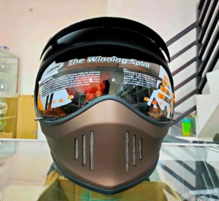 HELM INK TROOPER BROWN ORIGINAL ,HELM RETRO CLASIC | Lazada Indonesia