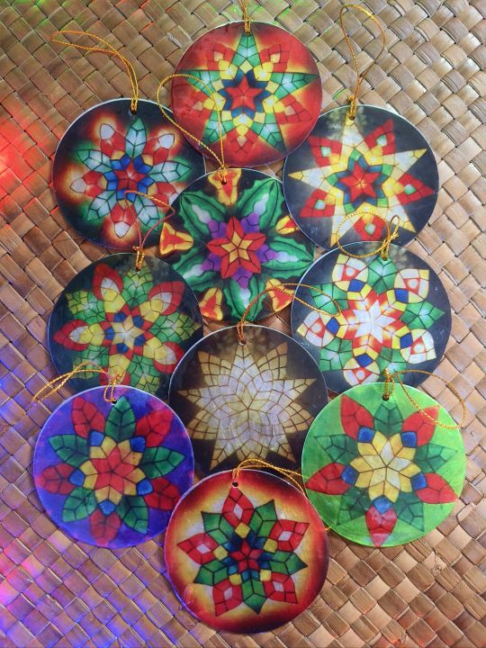 Capiz Shell Classic Parol Christmas Ornaments set of 10 | Lazada PH