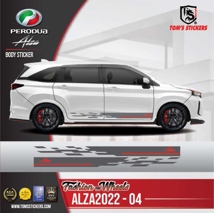 👍 PERODUA ALZA 2022 CAR BODY STICKER SET ALZA2022 - 04 | Lazada